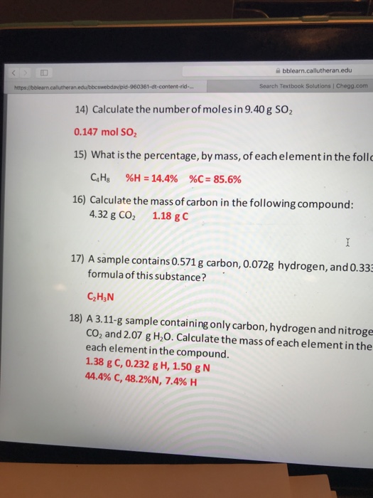 Solved bblearn.callutheran.edu Search Textbook Solutions | Chegg.com