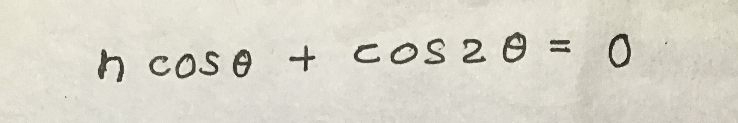 Solved cosθ+cos2θ=0 | Chegg.com