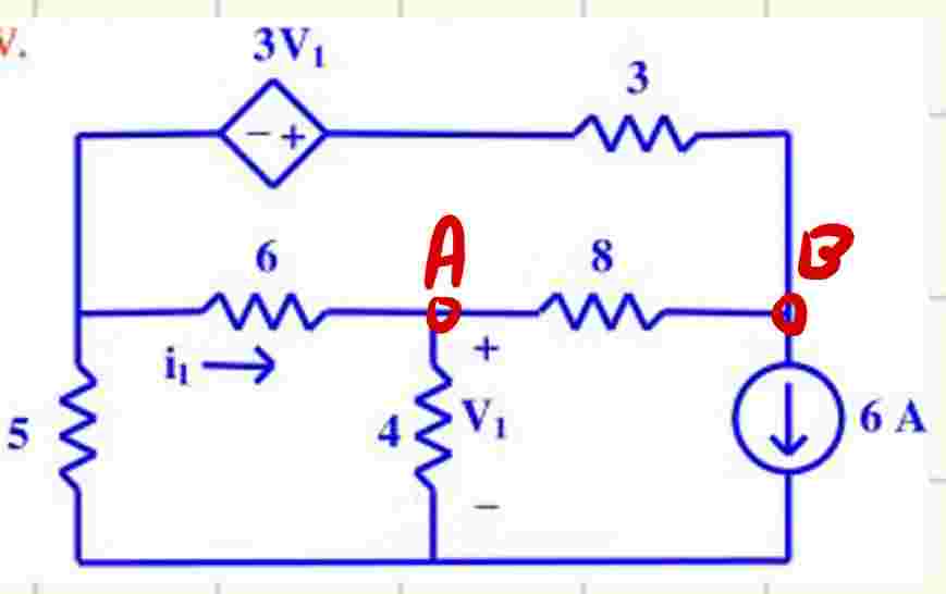 Solved Find Thevenin equivalent between nodes A and B. ﻿Show | Chegg.com