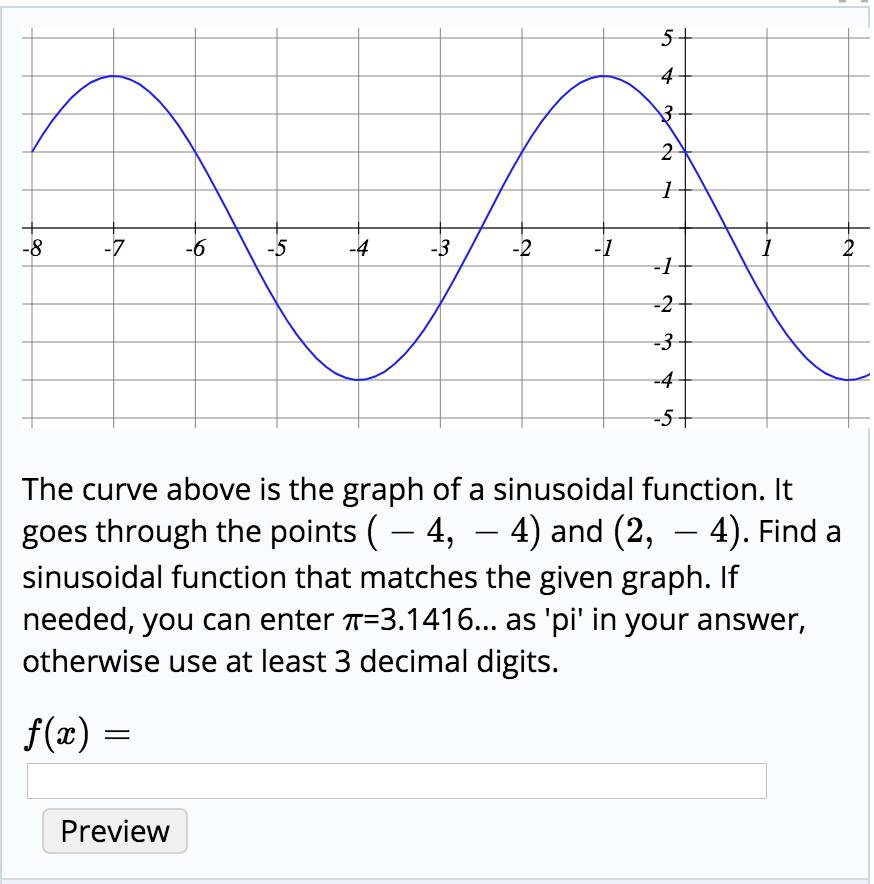 Solved The curve above is the graph of a sinusoidal | Chegg.com