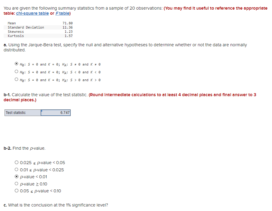 Solved You are given the following summary statistics from a | Chegg.com