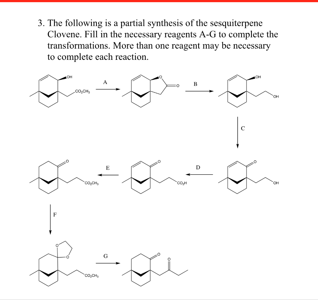 Solved 3. The following is a partial synthesis of the | Chegg.com
