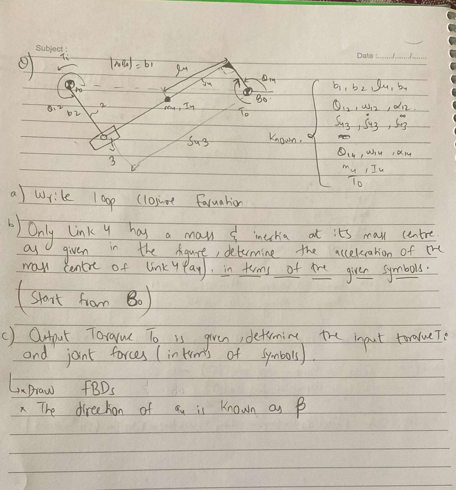 Solved Subject :())a) ﻿Write loop (lojire Earuationb) ﻿Only | Chegg.com