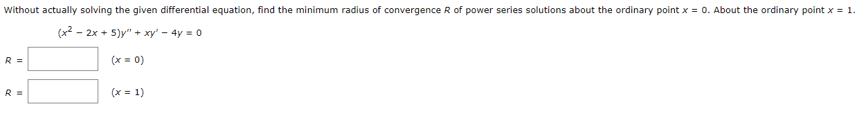 Solved Without actually solving the given differential | Chegg.com