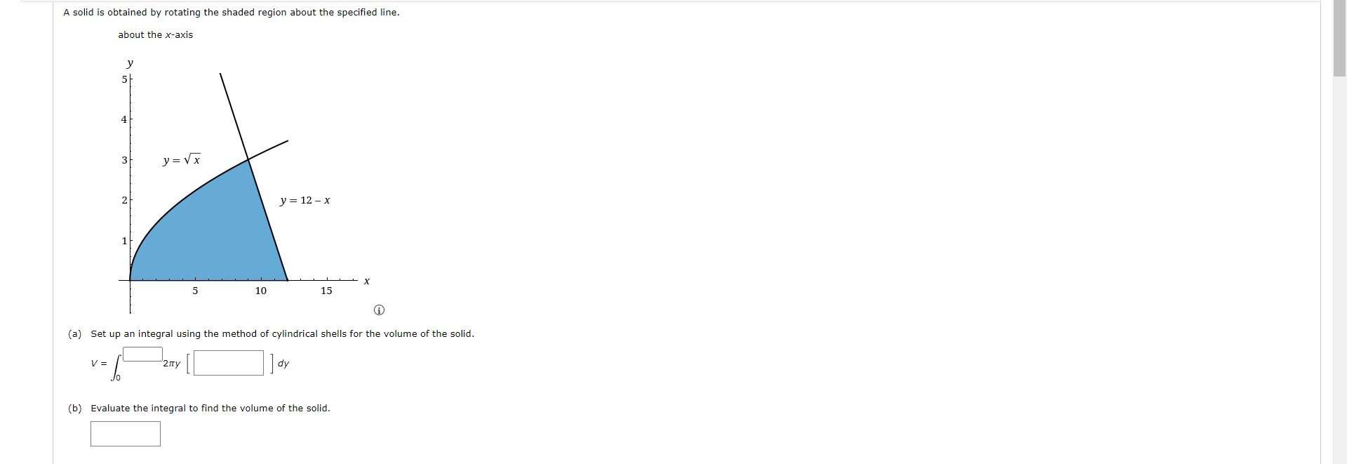 Solved (a) Set up an integral using the method of | Chegg.com