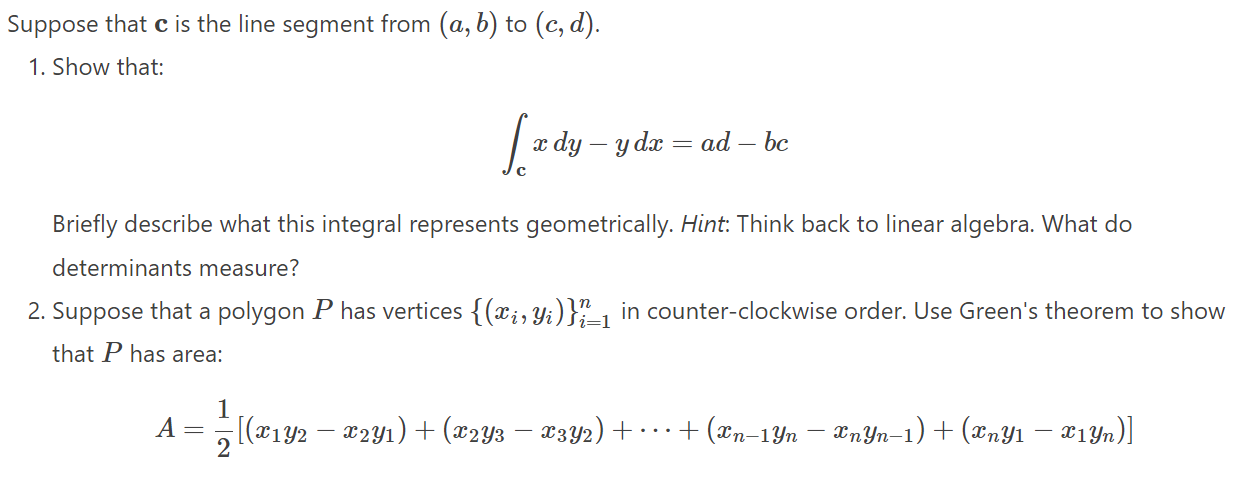 Solved Suppose that c is the line segment from (a,b) to | Chegg.com