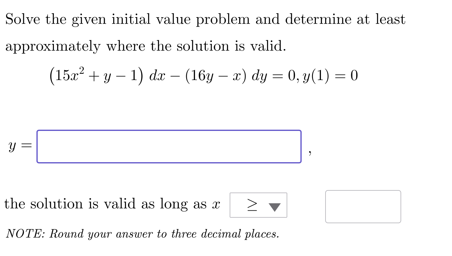 Solved Solve The Given Initial Value Problem And Determine 8765