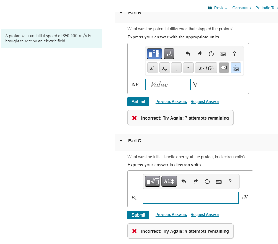 Solved What was the potential difference that stopped the | Chegg.com