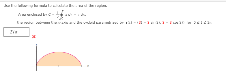 Solved Use the following formula to calculate the area of | Chegg.com