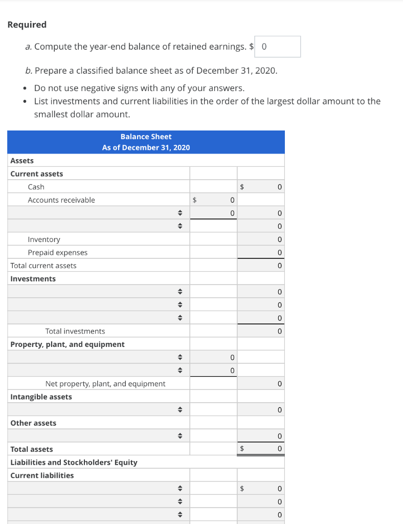 Solved Computing Retained Earnings and Preparing a | Chegg.com