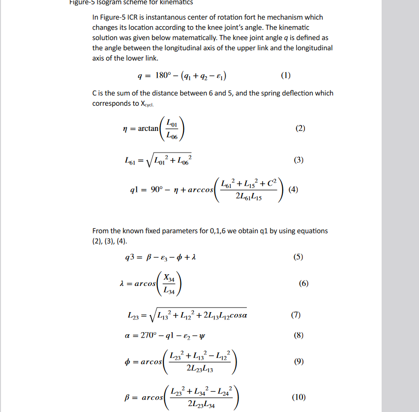 semi. Kinematic Solution of the Isogram Mechanism The | Chegg.com