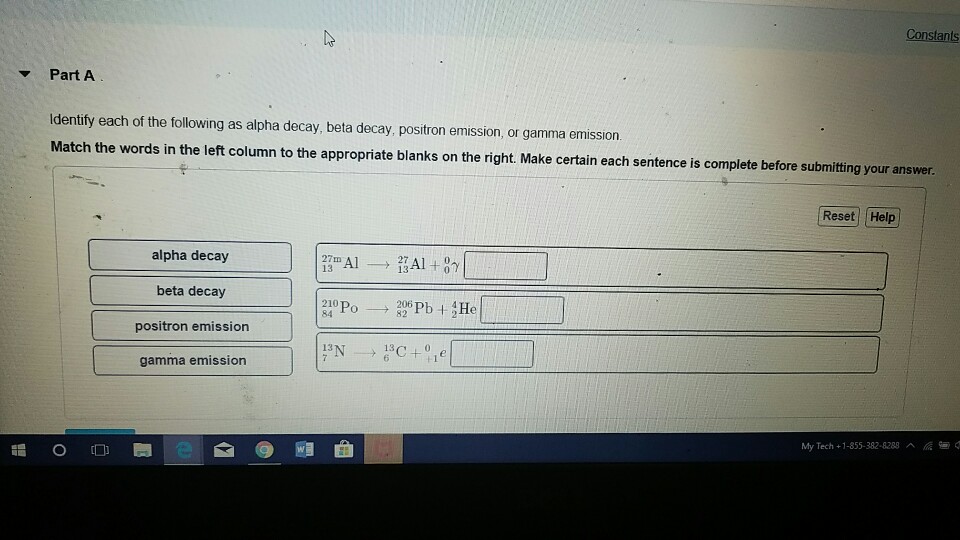 Solved an Part A Identify each of the following as alpha | Chegg.com