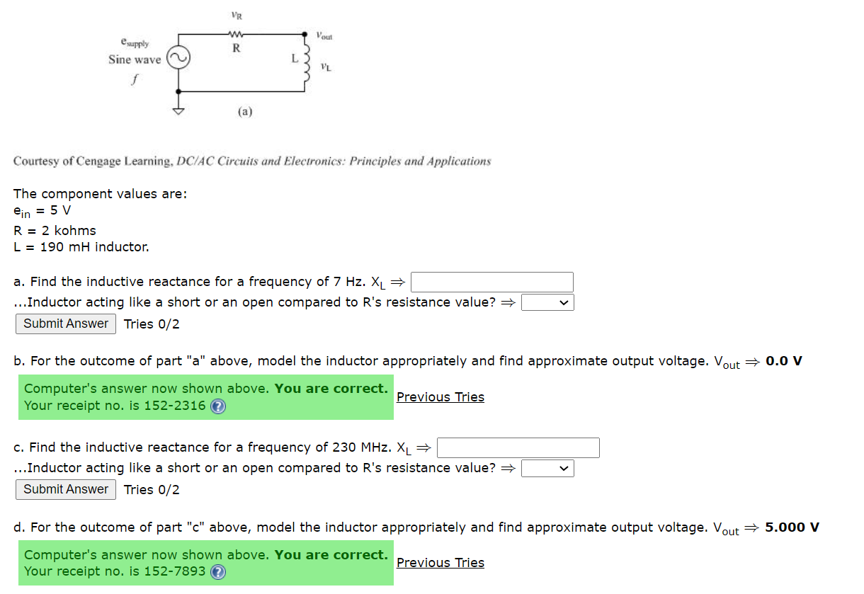 Solved Courtesy of Cengage Learning, DC/AC Circuits and | Chegg.com