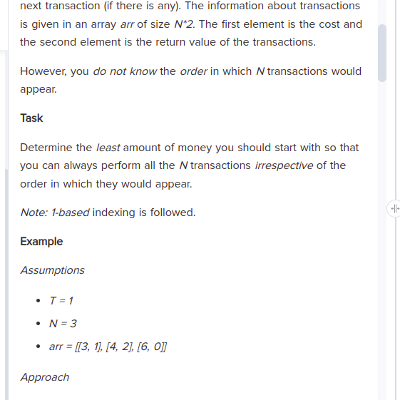 Solved Minimum money You want to perform N transactions. | Chegg.com