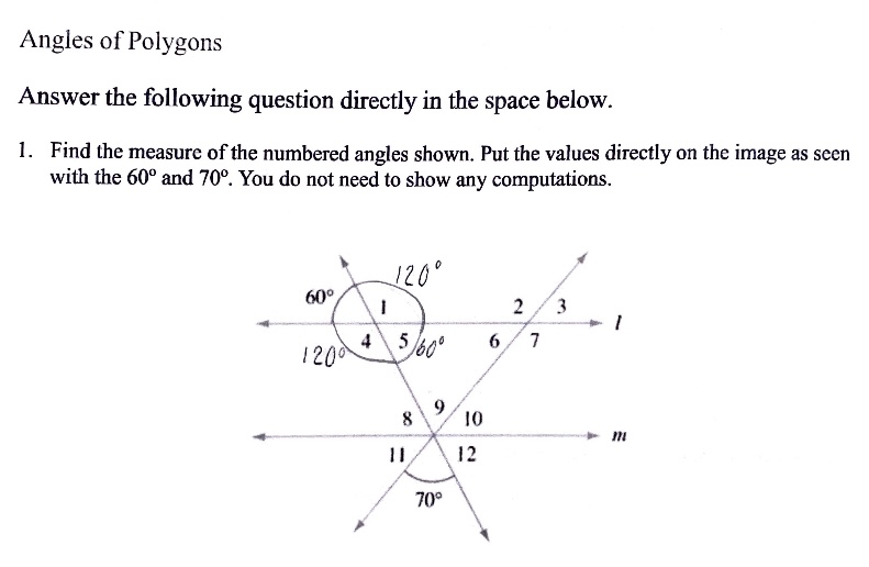 Solved Angles of Polygons Answer the following question | Chegg.com