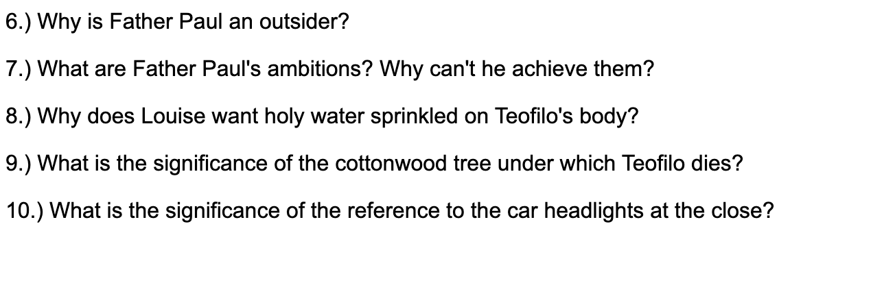 Leslie Marmon Silko's "The Man to Send Rain | Chegg.com