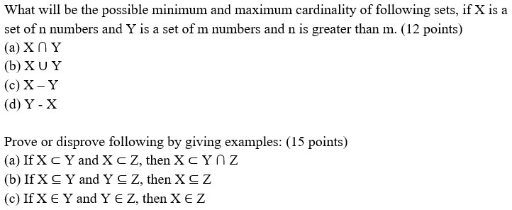 Solved What will be the possible minimum and maximum | Chegg.com
