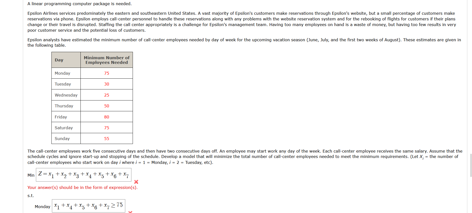 Solved A linear programming computer package is needed. poor | Chegg.com