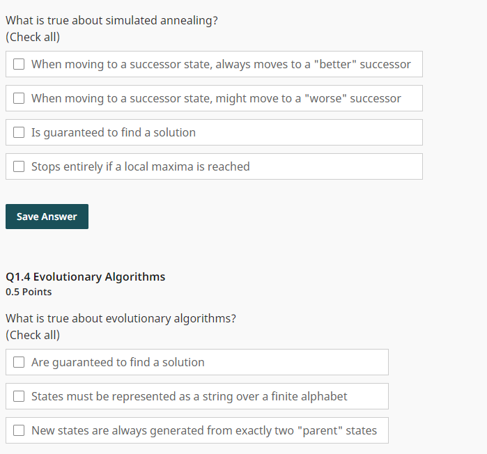 Solved What is true about simulated annealing? (Check all) | Chegg.com