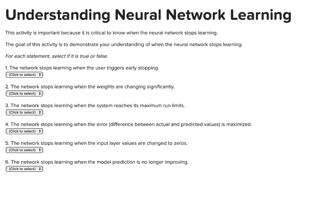 Solved Understanding Neural Network bearning This activity | Chegg.com