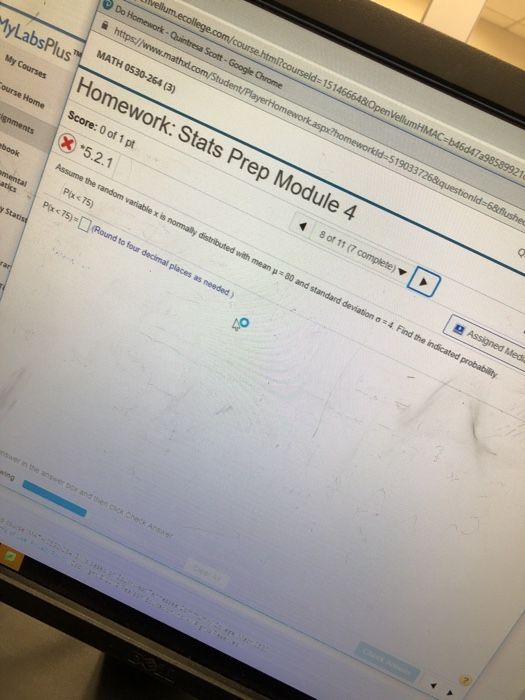 Solved 151 MATH 0530-264 (3) yLabsPlus lay Caurses Homework: | Chegg.com