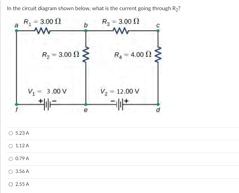 Solved In the circuit diagram shown below, what is the | Chegg.com