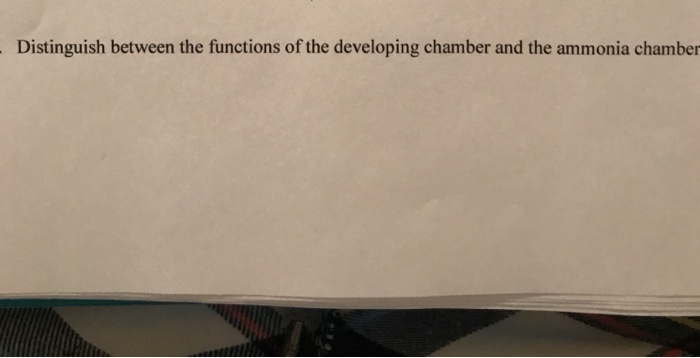Distinguish between the functions of the developing | Chegg.com