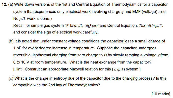 Solved 12. (a) Write down versions of the 1st and Central | Chegg.com