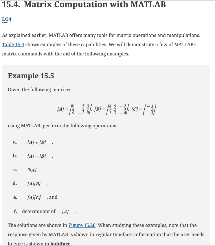 Solved Example 15.5Given the following | Chegg.com