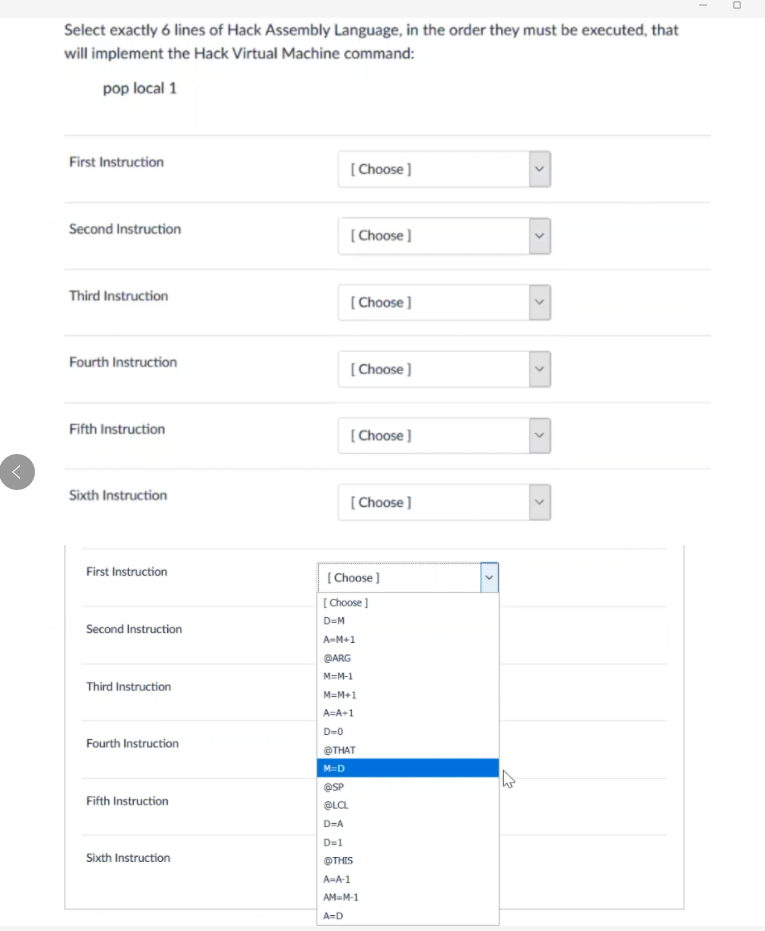 Solved 1 Select exactly 6 lines of Hack Assembly Language, | Chegg.com