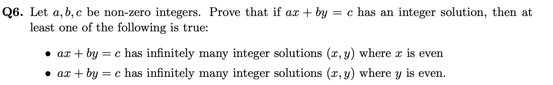 Solved 26. Let a,b,c be non-zero integers. Prove that if | Chegg.com