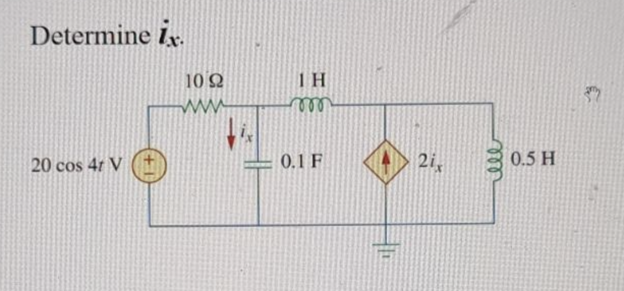 Solved Determine ix | Chegg.com
