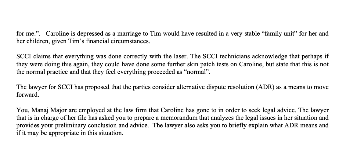 SIMULATION (The fact pattern and names used are all | Chegg.com