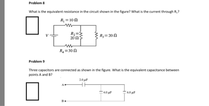 Solved Problem 8 What is the equivalent resistance in the | Chegg.com