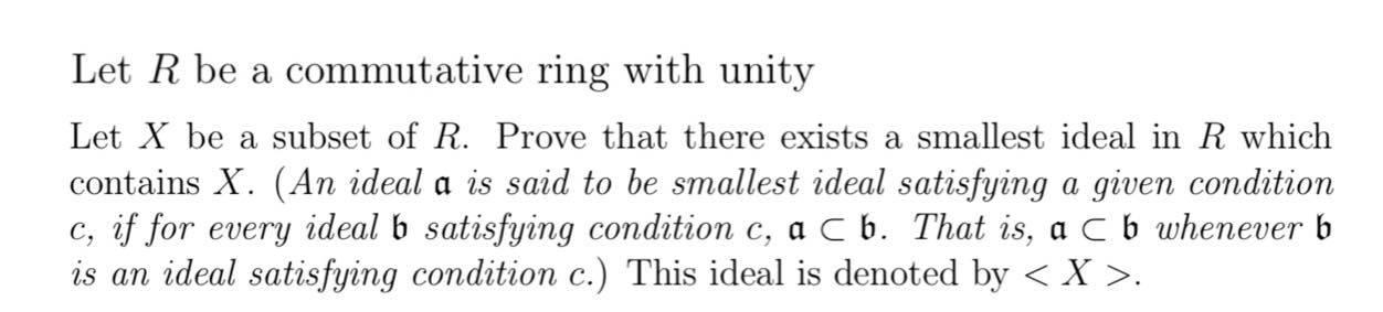 Solved Let R be a commutative ring with unity Let X be a | Chegg.com