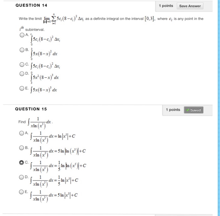Solved Write the limit lim_|Delta| rightarrow 0 sigma^n_i = | Chegg.com