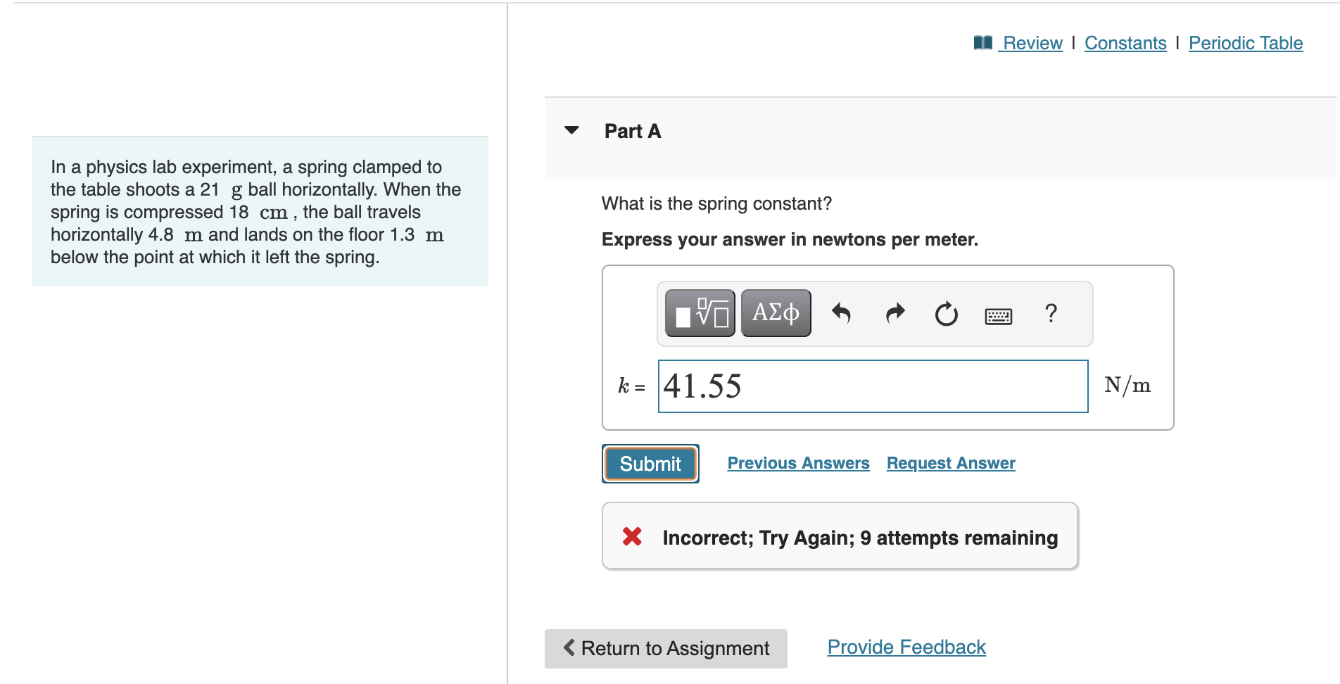 Solved In a physics lab experiment, a spring clamped to the | Chegg.com
