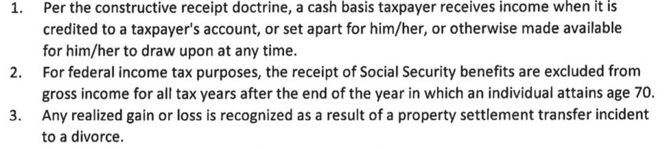 Solved 1. Per the constructive receipt doctrine, a cash | Chegg.com