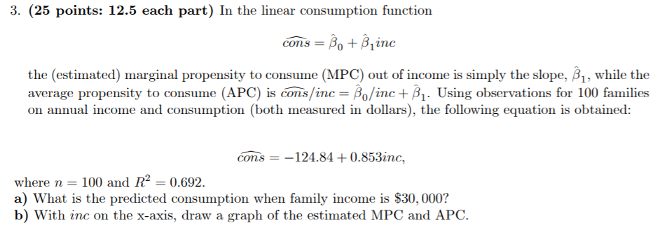 Solved 3. (25 points: 12.5 each part) In the linear | Chegg.com