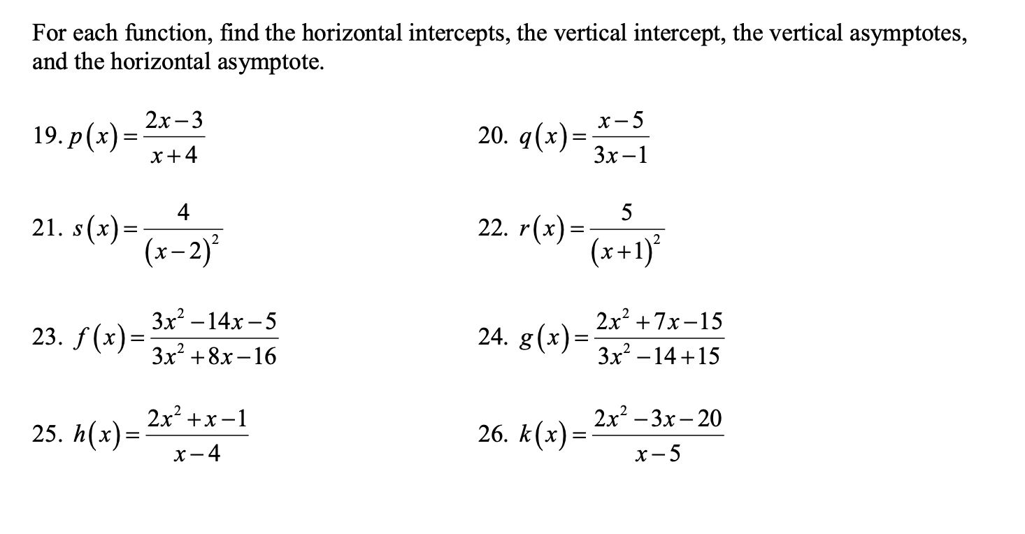 Solved Please Solve just #26. ﻿For each function, find the | Chegg.com