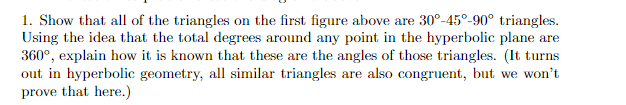 Solved Straight lines on the hyperbolic plane.1. Show that | Chegg.com