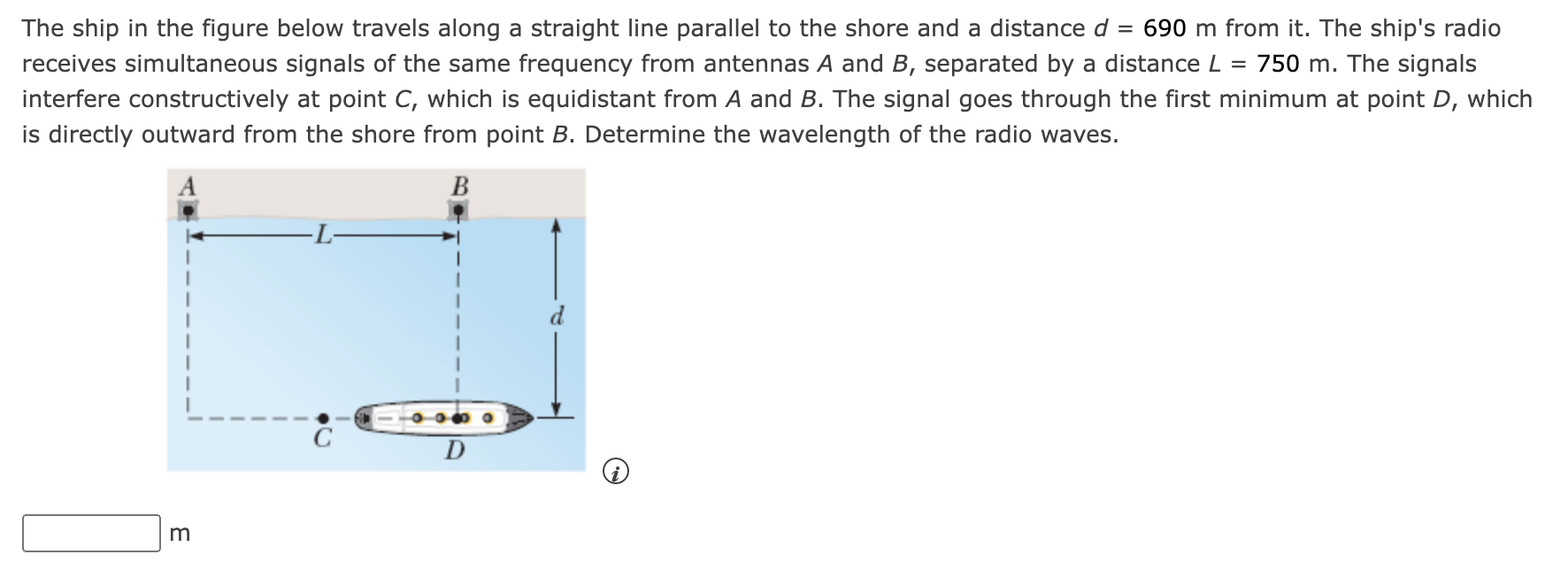 Solved The ship in the figure below travels along a straight | Chegg.com
