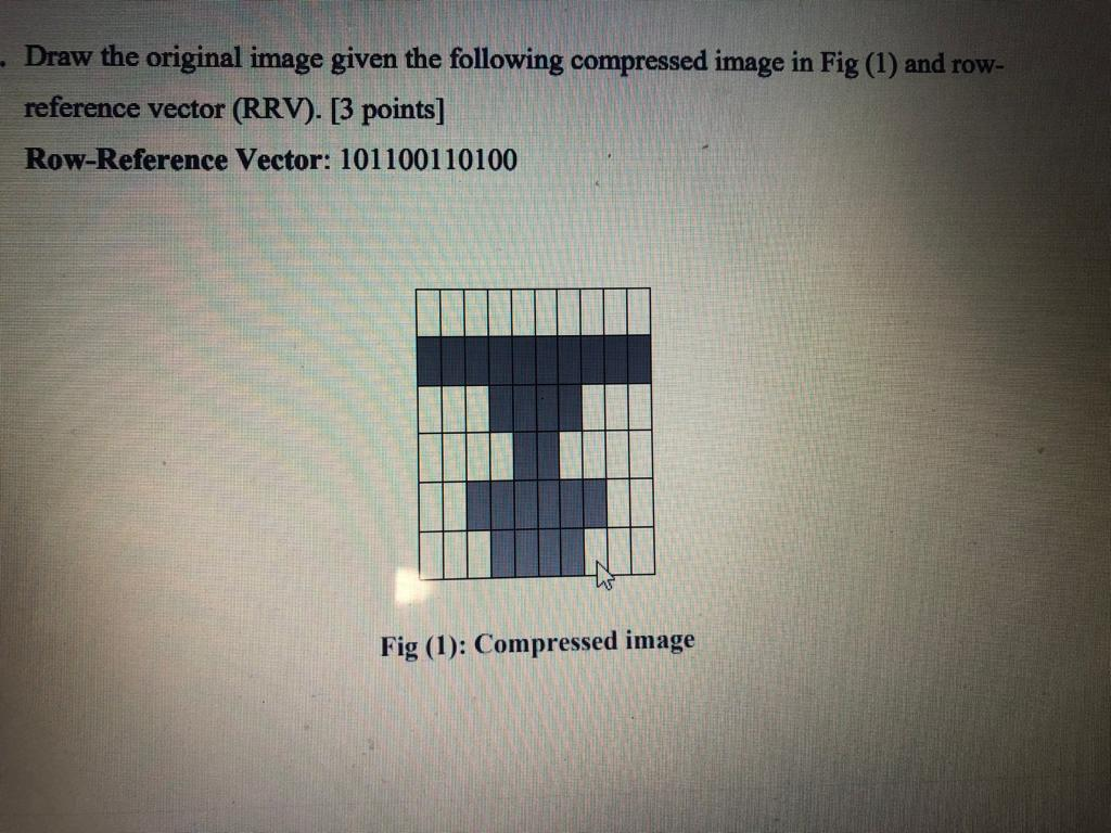 Solved Draw the original image given the following | Chegg.com