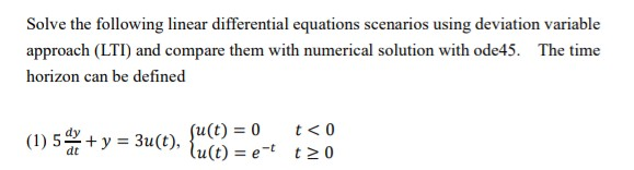 Solved Solve the following linear differential equations | Chegg.com