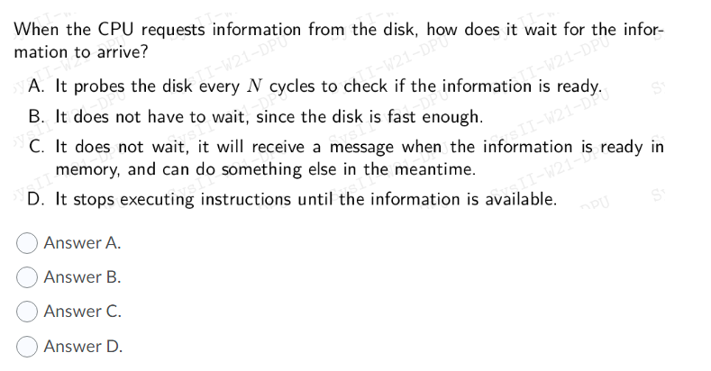 Solved alon from the disk, how does it wait for the mos- - | Chegg.com