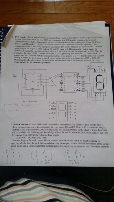 Fig 112 IC Type 7493 Ripple Counter 1. Binary | Chegg.com