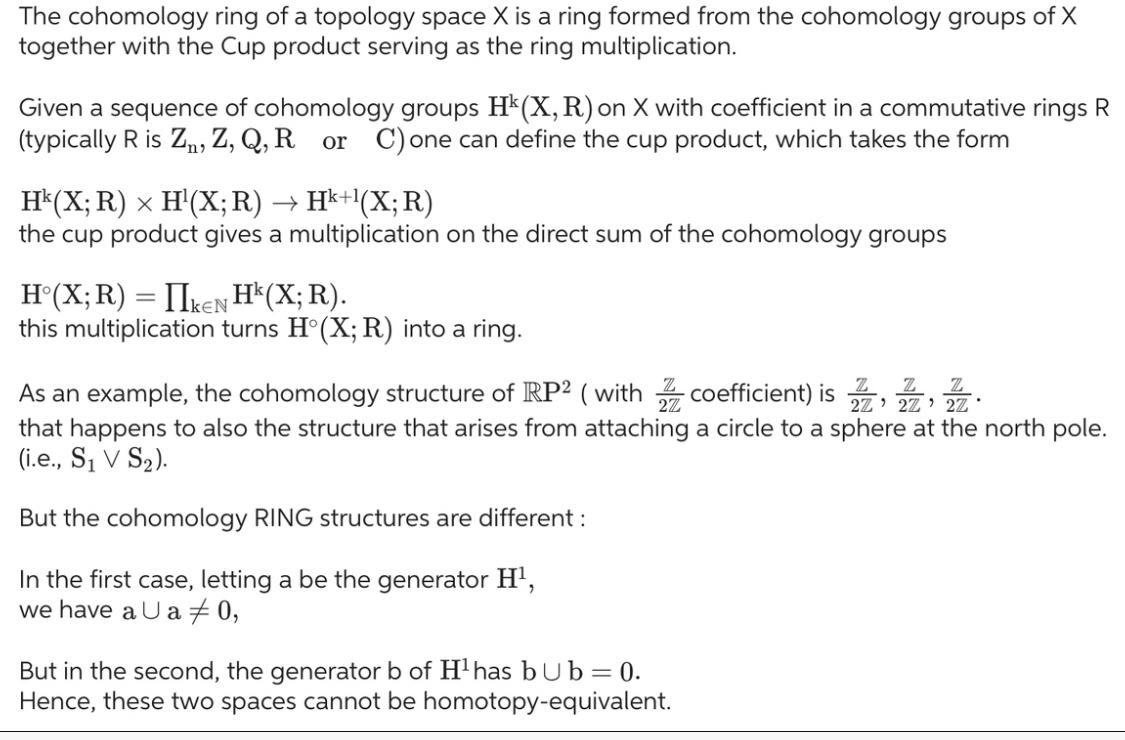 Solved Why are the cohomology groups what you say they are; | Chegg.com