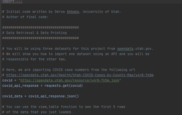 Solved import # Initial code written by Derya Akbaba, | Chegg.com