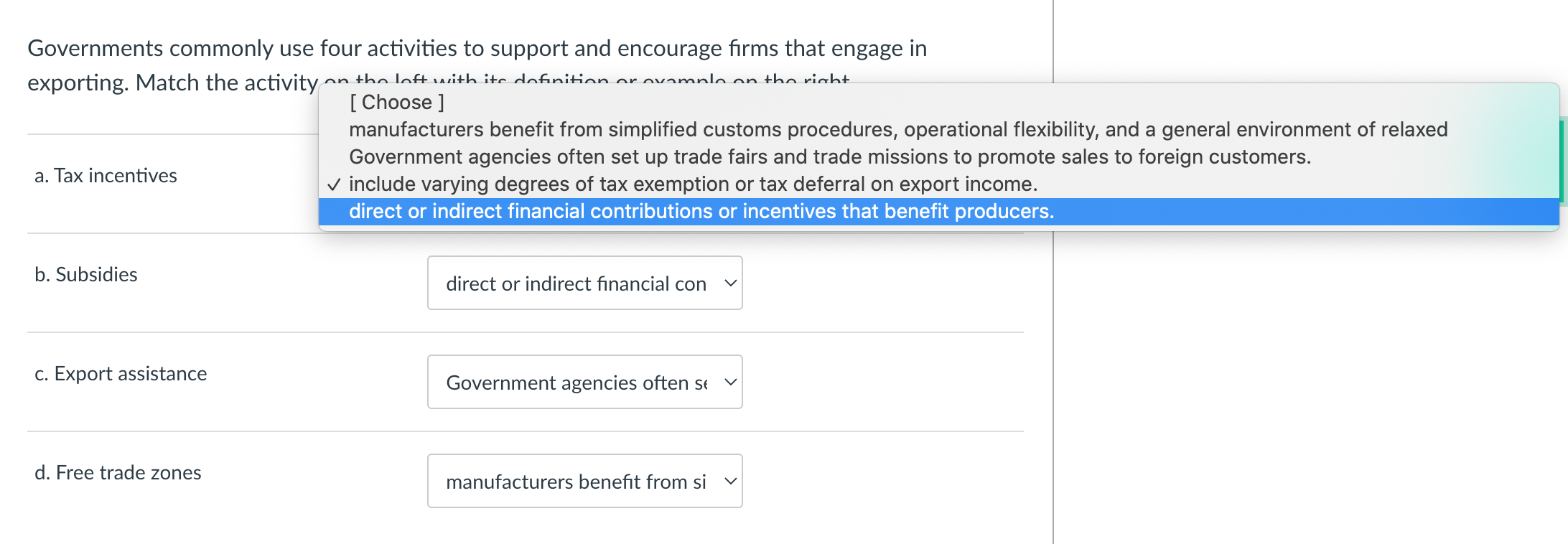 Solved Governments commonly use four activities to support | Chegg.com