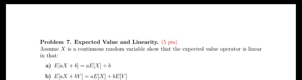 Solved Problem 7 Expected Value And Linearity 5 Pts